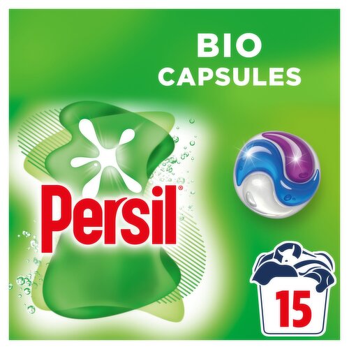 Persil Bio 3 in 1 Washing Liquid Capsules Laundry Detergent (15 Washes ...