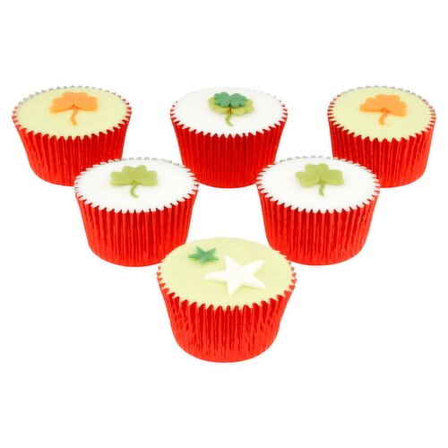 Fiona Cairns 6 St Patrick's Day Golden Sponge Fairy Cakes - Dunnes Stores
