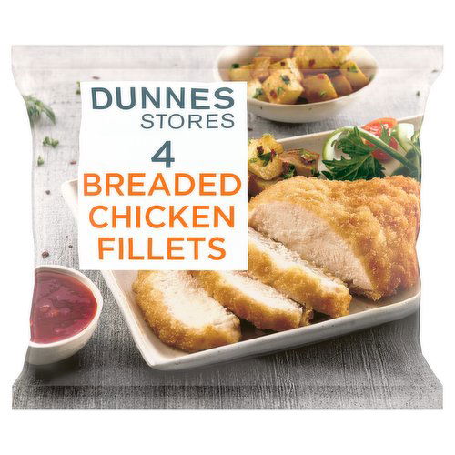 Dunnes Stores 4 Ready to Cook Breaded Chicken Fillets 400g - Dunnes Stores