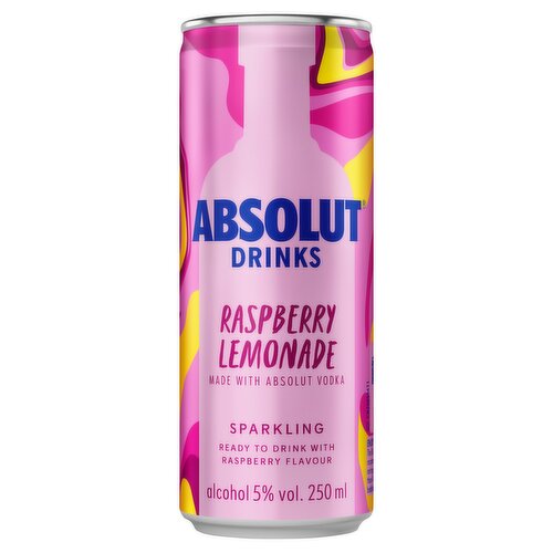 Absolut Drinks Raspberry Lemonade 250ml - Dunnes Stores