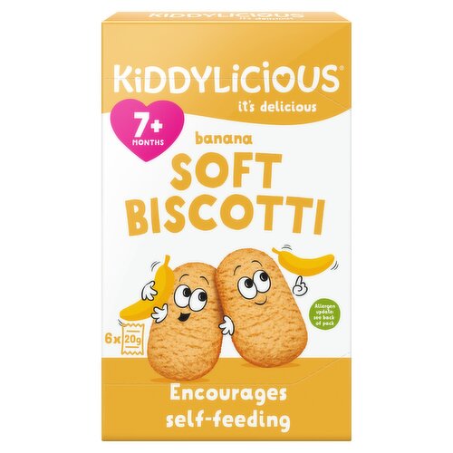 Kiddylicious Banana Soft Biscotti Baby Snacks 6x20g - Dunnes Stores