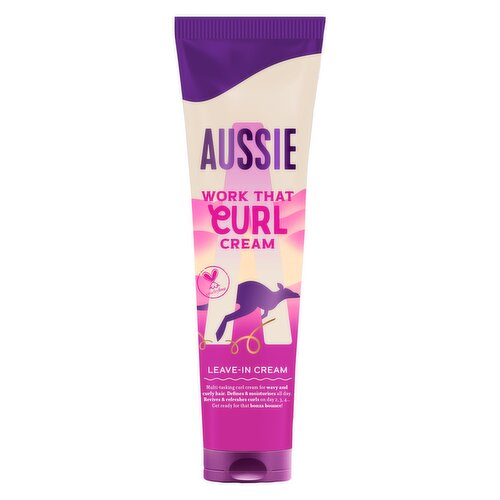Aussie Work That Curl Cream 160ml. Leave-In Cream to Define Wavy and ...