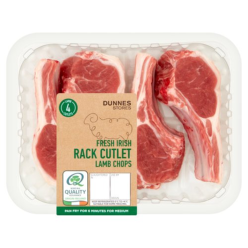 Dunnes Stores 4 Fresh Irish Rack Cutlet Lamb Chops 370g - Dunnes Stores