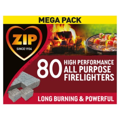 Zip 80 High Performance All Purpose Firelighters Mega Pack - Dunnes Stores