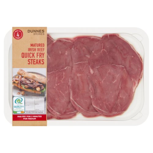 Dunnes Stores 4 Matured Irish Beef Quick Fry Steaks 360g - Dunnes Stores