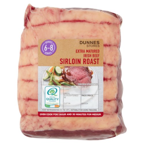 Dunnes Stores Extra Matured Irish Beef Sirloin Roast 1.3kg - Dunnes Stores
