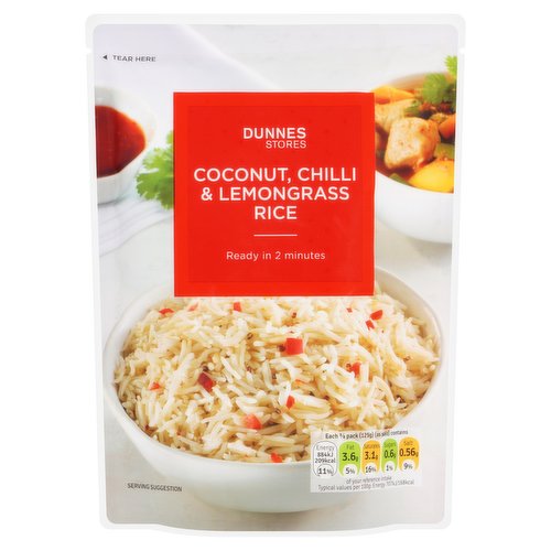 Dunnes Stores Coconut, Chilli & Lemongrass Rice 250g - Dunnes Stores