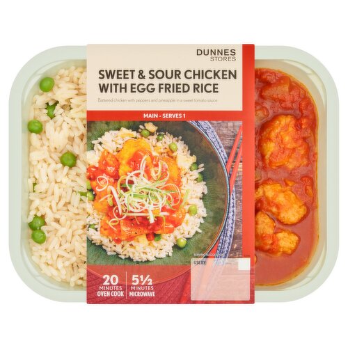 Dunnes Stores Sweet & Sour Chicken with Egg Fried Rice 400g - Dunnes Stores