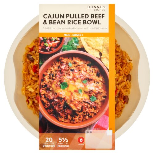 Dunnes Stores Cajun Pulled Beef & Bean Rice Bowl 400g - Dunnes Stores