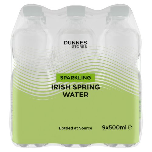 Dunnes Stores Sparkling Irish Spring Water 9 x 500ml - Dunnes Stores