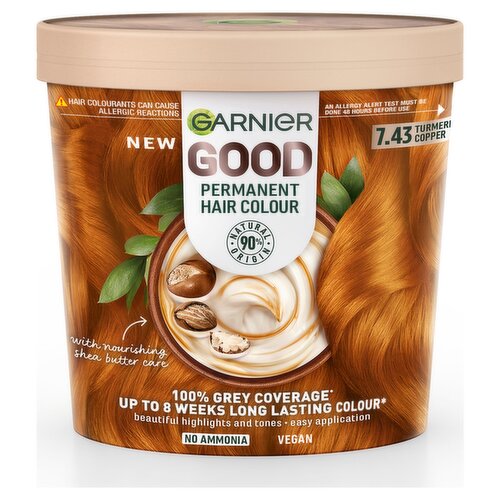 Garnier Good Permanent Hair Dye No Ammonia Formula 100% Grey Coverage 7 ...