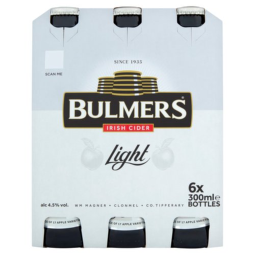 Bulmers Irish Cider Light 6 x 300ml - Dunnes Stores