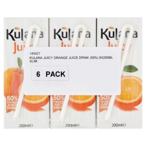 Kulana Juicy 50% Orange Juice Drink 6 x 200ml - Dunnes Stores