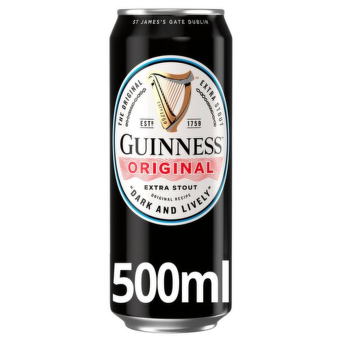 Guinness Extra Draught Stout Beer 500ml Can - Dunnes Stores