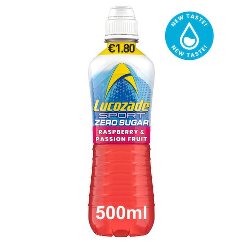 Lucozade Sport Drink Zero Sugar Raspberry & Passion Fruit 500ml €1.80 ...