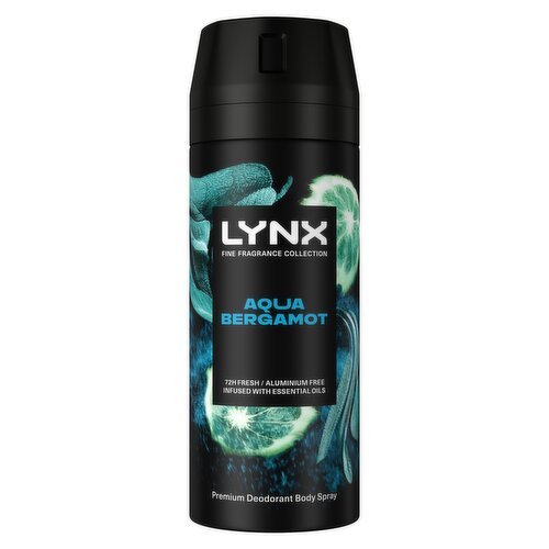 Lynx Fine Fragrance Collection Aqua Bergamot Premium Body Spray 150 ml ...