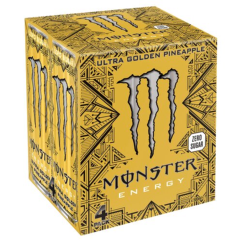 Monster Energy Ultra Golden Pineapple Zero Sugar 4 x 500ml - Dunnes Stores