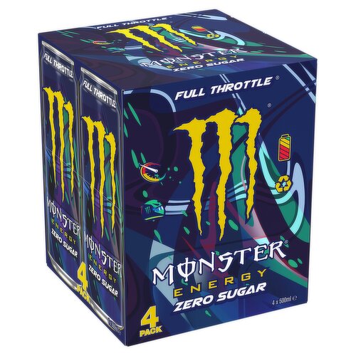 Monster Energy Zero Sugar Full Throttle 4 x 500ml - Dunnes Stores