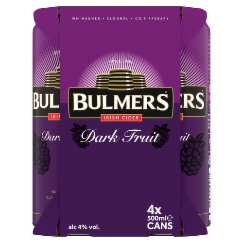Bulmers Irish Cider Dark Fruit 4 x 500ml - Dunnes Stores