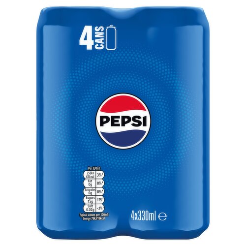 Pepsi Can 4 x 330ml - Dunnes Stores
