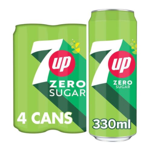 7Up Zero Sugar Can 4 x 330ml - Dunnes Stores