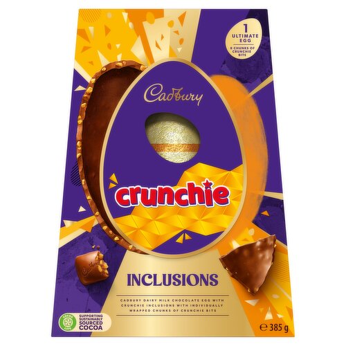 Cadbury Crunchie Inclusions Ultimate Chocolate Easter Egg 385g - Dunnes ...