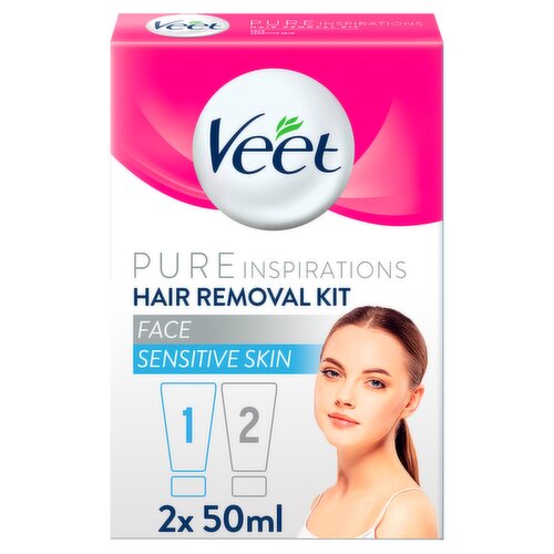 Veet Pure Hair Removal Kit Face Sensitive Skin 2 x 50ml - Dunnes Stores