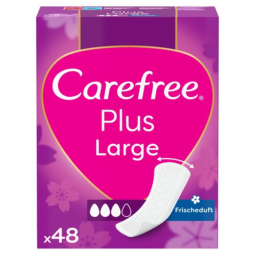 Carefree Panty Liners Plus Large 48 Pieces - Dunnes Stores