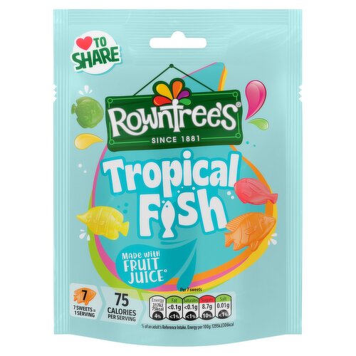 Rowntree's Tropical Fish Sweets Sharing Bag 115g - Dunnes Stores