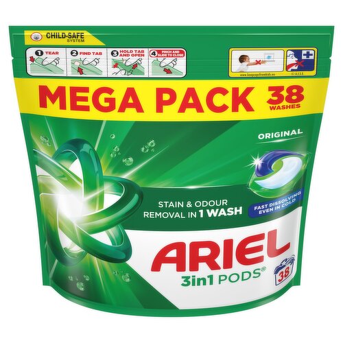 Ariel 3in1 PODS®, Washing Capsules 38 - Dunnes Stores