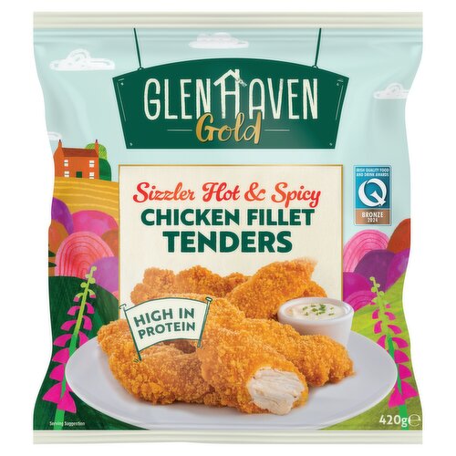 Glenhaven Gold Sizzler Hot & Spicy Chicken Fillet Tenders 420g - Dunnes ...