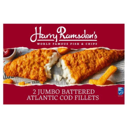 Harry Ramsden's 2 Jumbo Battered Atlantic Cod Fillets 500g - Dunnes Stores