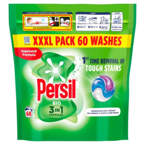 Persil Bio 3 in 1 Capsules 1266g 60 Washes - Dunnes Stores