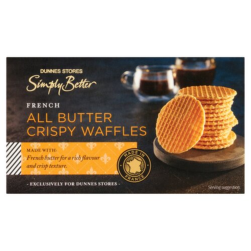Dunnes Stores Simply Better French All Butter Crispy Waffles 110g ...