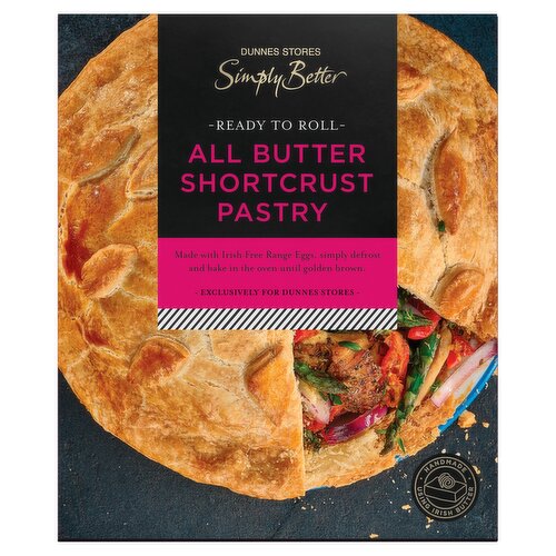 Dunnes Stores Simply Better All Butter Shortcrust Pastry 400g - Dunnes ...