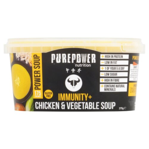 PUREPOWER Nutrition Immunity + Chicken & Vegetable Soup 375g - Dunnes ...