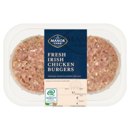 Manor Farm Fresh Irish Chicken Burgers 360g - Dunnes Stores