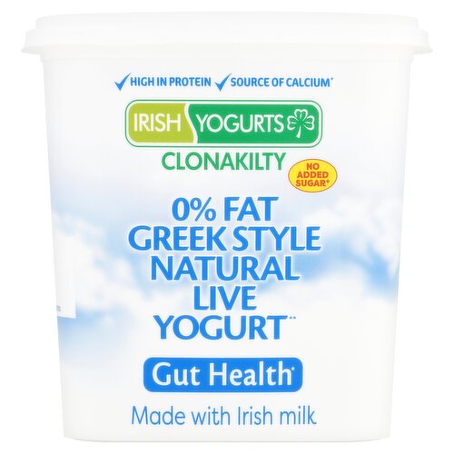 Irish Yogurts 0% Fat Greek Style Natural Live Yogurt 1kg - Dunnes Stores