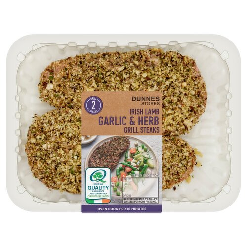 Dunnes Stores Irish Lamb Garlic & Herb Grill Steaks 220g - Dunnes Stores