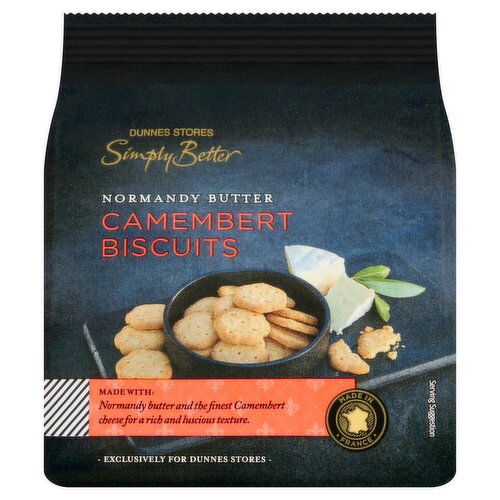 Dunnes Stores Simply Better Normandy Butter Camembert Biscuits 100g ...