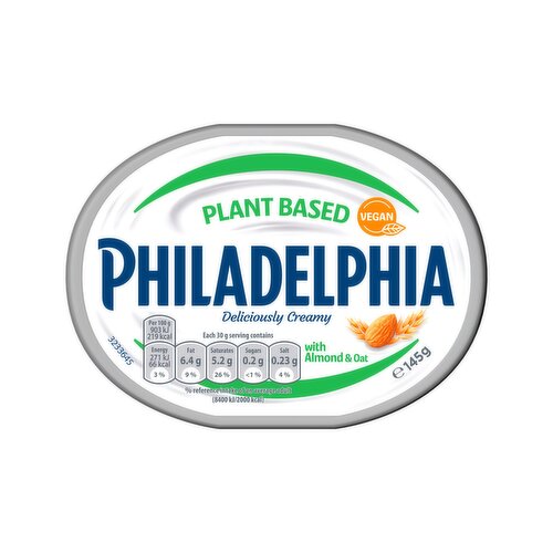 Philadelphia Plant Based Soft Cream Cheese Vegan and Dairy-free Tub 165 ...