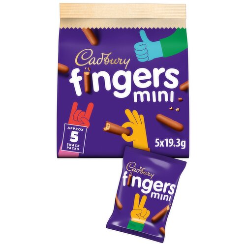 Cadbury Fingers Chocolate Mini Biscuits (5 x 19.3g) 96.5 g - Dunnes Stores