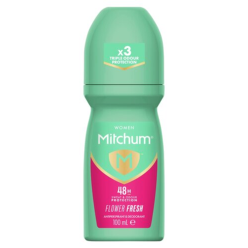 Mitchum Women Flower Fresh Roll-On Antiperspirant & Deodorant 100ml ...