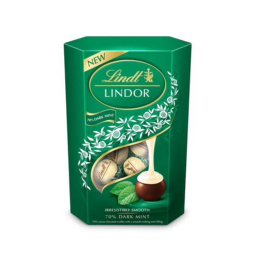 Lindt Lindor Dark Mint Chocolate Truffles Box 200g - Dunnes Stores