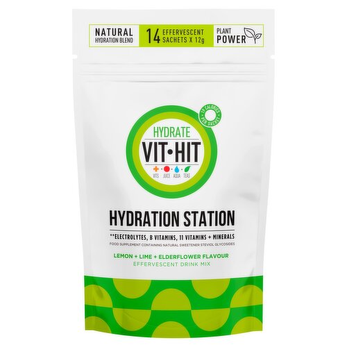 Vit Hit Hydration Station Lemon + Lime + Elderflower Flavour ...