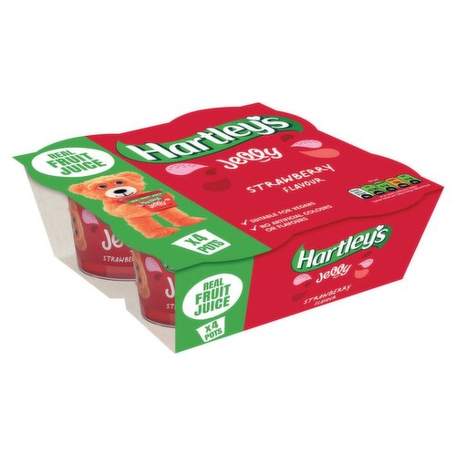 Hartley's Strawberry Flavour Jelly 4 x 125g (500g) - Dunnes Stores