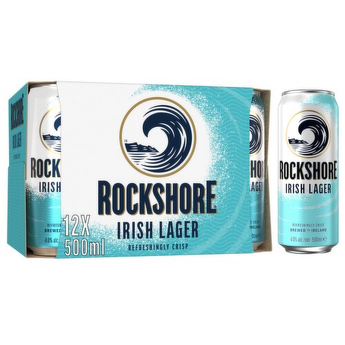 Rockshore Irish Lager Beer 12 x 500ml Can - Dunnes Stores