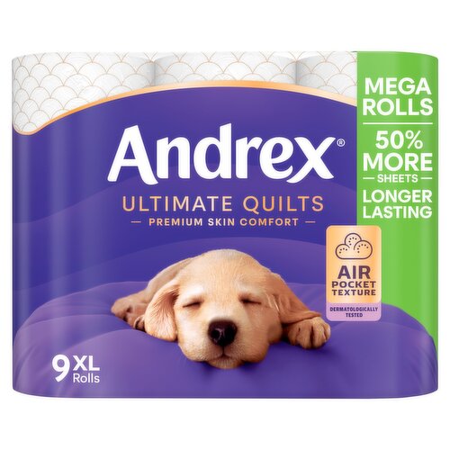 Andrex Ultimate Quilts Toilet roll 9 Mega Rolls - Dunnes Stores