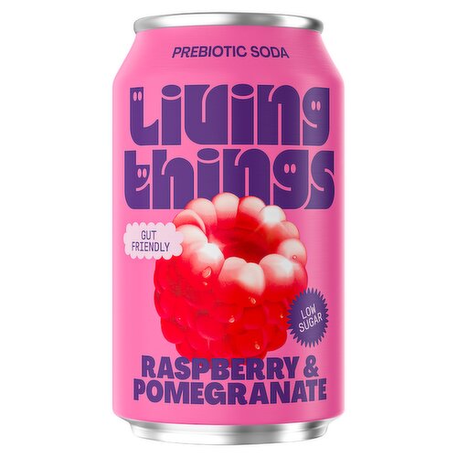 Living Things Raspberry & Pomegranate Prebiotic Soda 330ml - Dunnes Stores