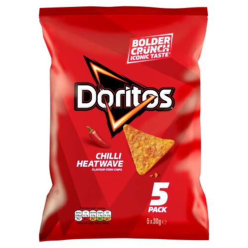 Doritos Chilli Heatwave Tortilla Chips Multipack Crisps 5x30g - Dunnes Stores